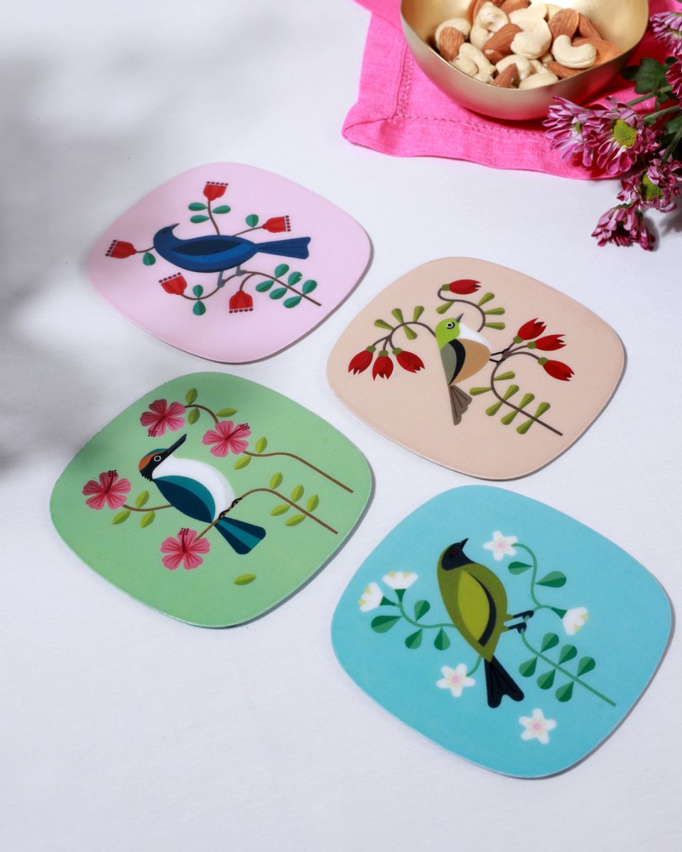 Frost & Feather Coaster Set – Table Manners and Co